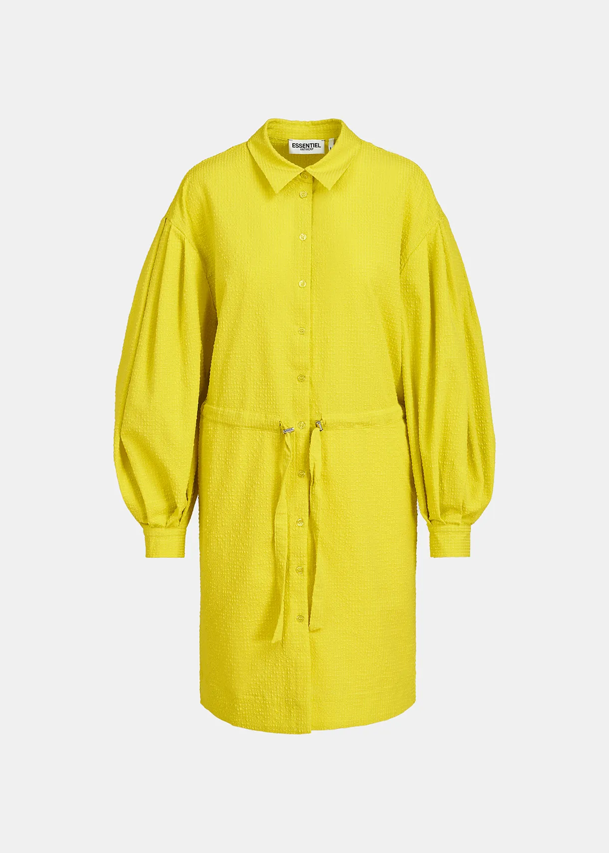 Yellow mini dress with voluminous sleeves | Essentiel Antwerp United States
