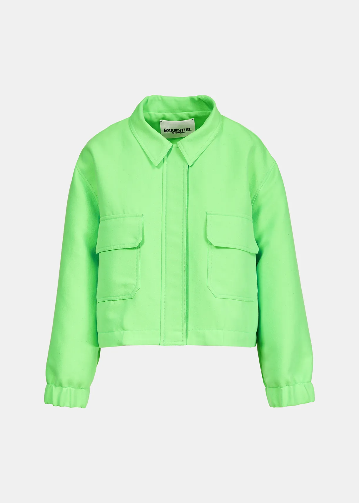 Neon green cropped jacket | Essentiel Antwerp United States