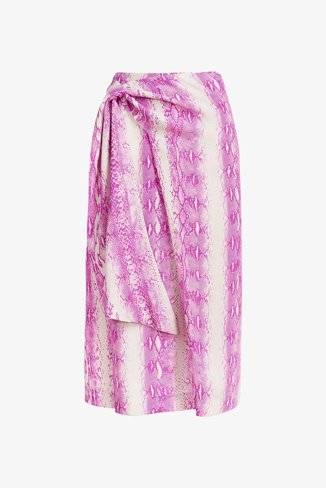 White and purple snake-print midi skirt | Essentiel Antwerp Italy