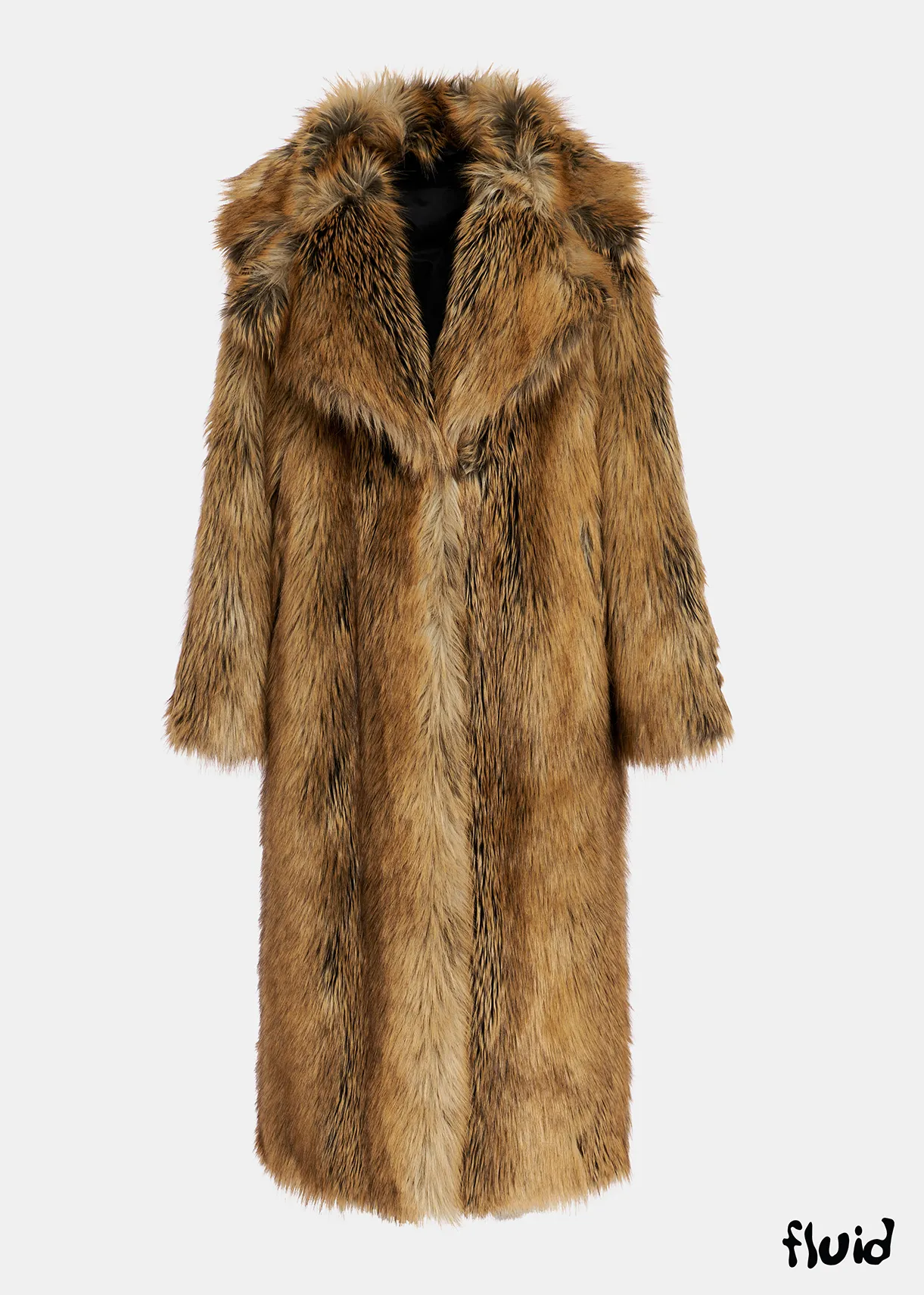 Brown oversized faux fur coat | Essentiel Antwerp Italy