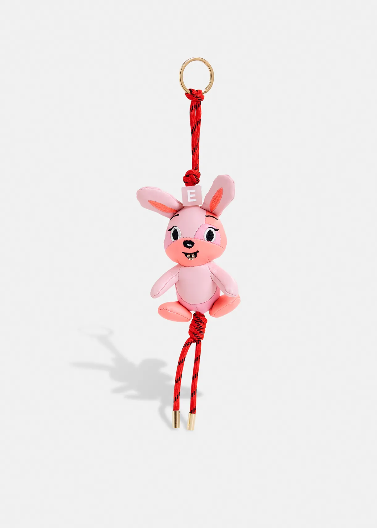 Pink bunny-shaped keyring with rhinestone embellishment | Essentiel ...
