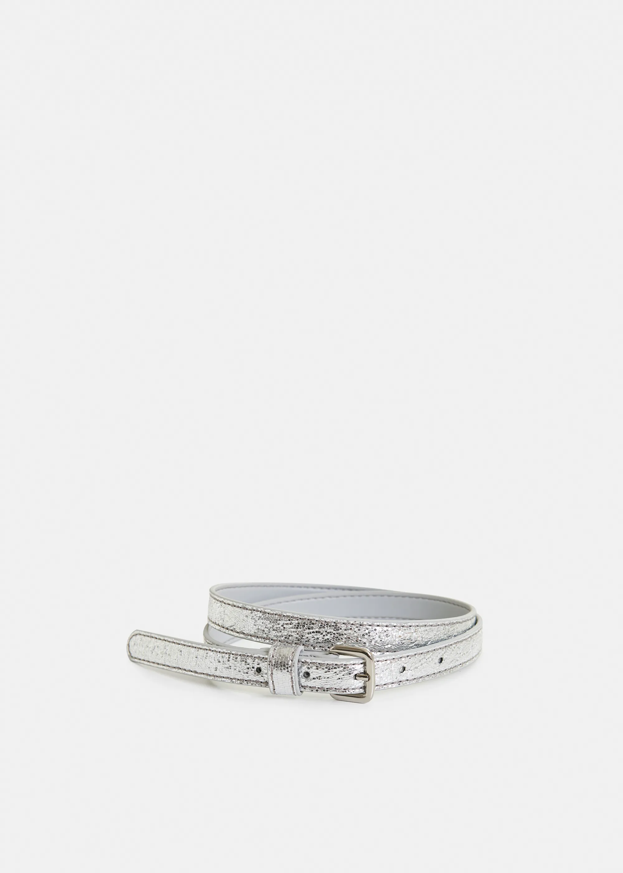 Silver metallic belt | Essentiel Antwerp United States